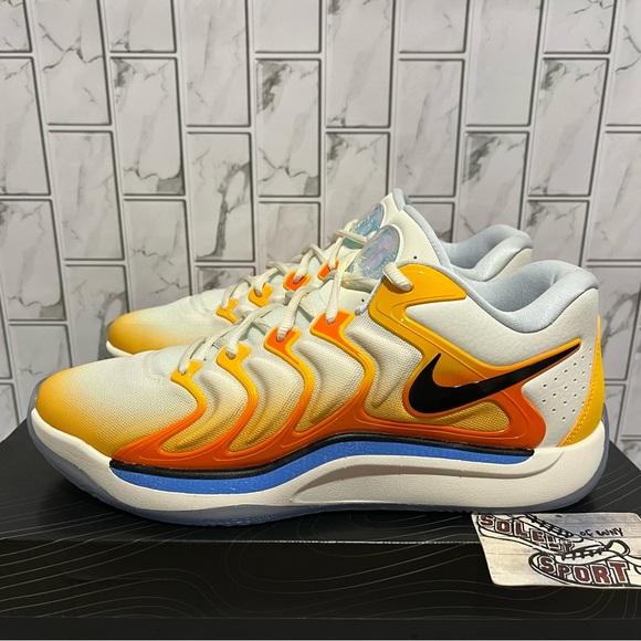 Nike | Shoes | New Nike Kd 7 Sunrise Basketball Shoes Gold Orange White ...